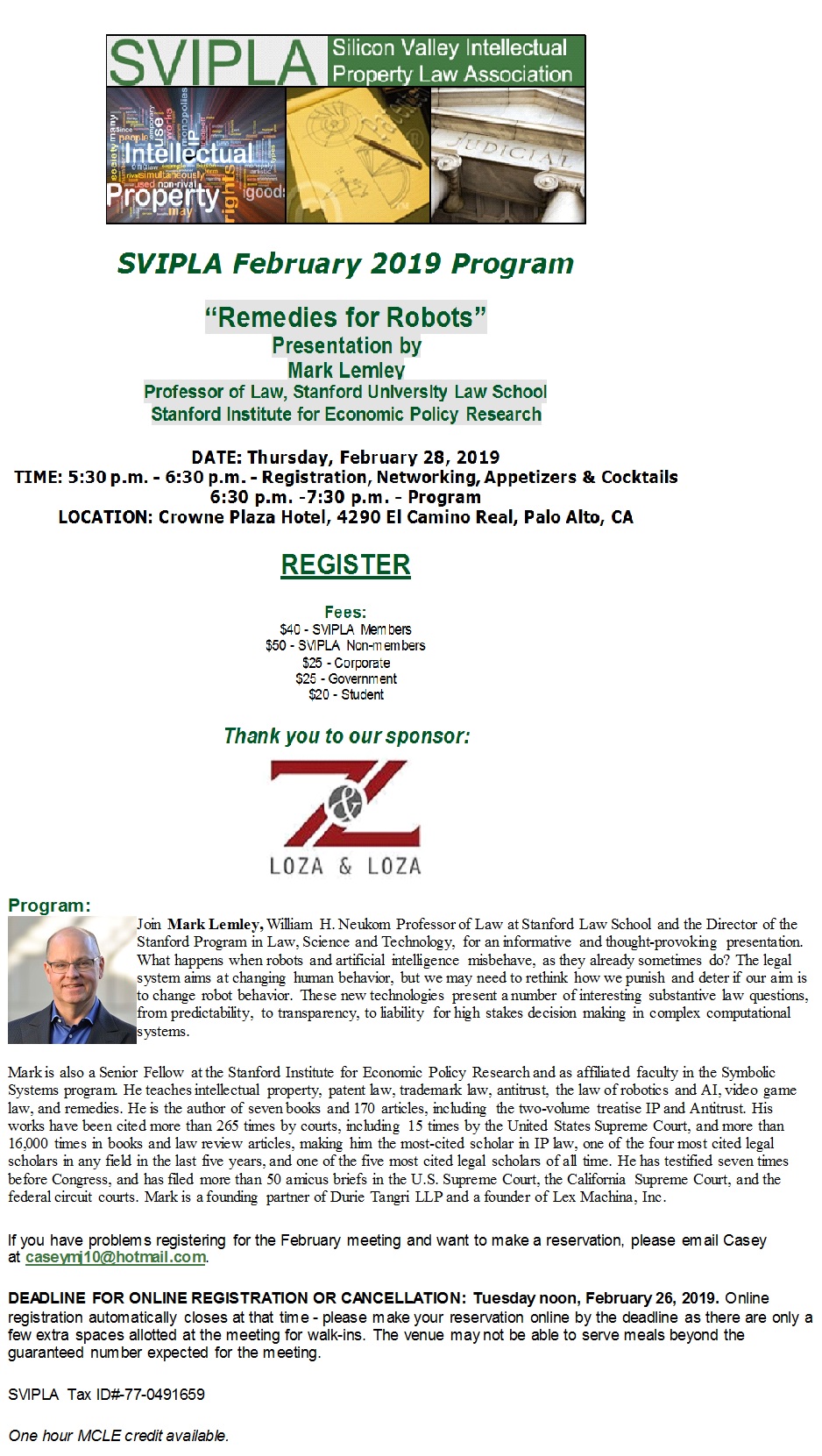 Loza & Loza Sponsors SVIPLA Program “Remedies for Robots” in Palo Alto ...